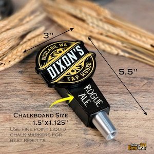 Short Tap Handle-personalized Custom Beer Tap With Chalkboard, Perfect ...