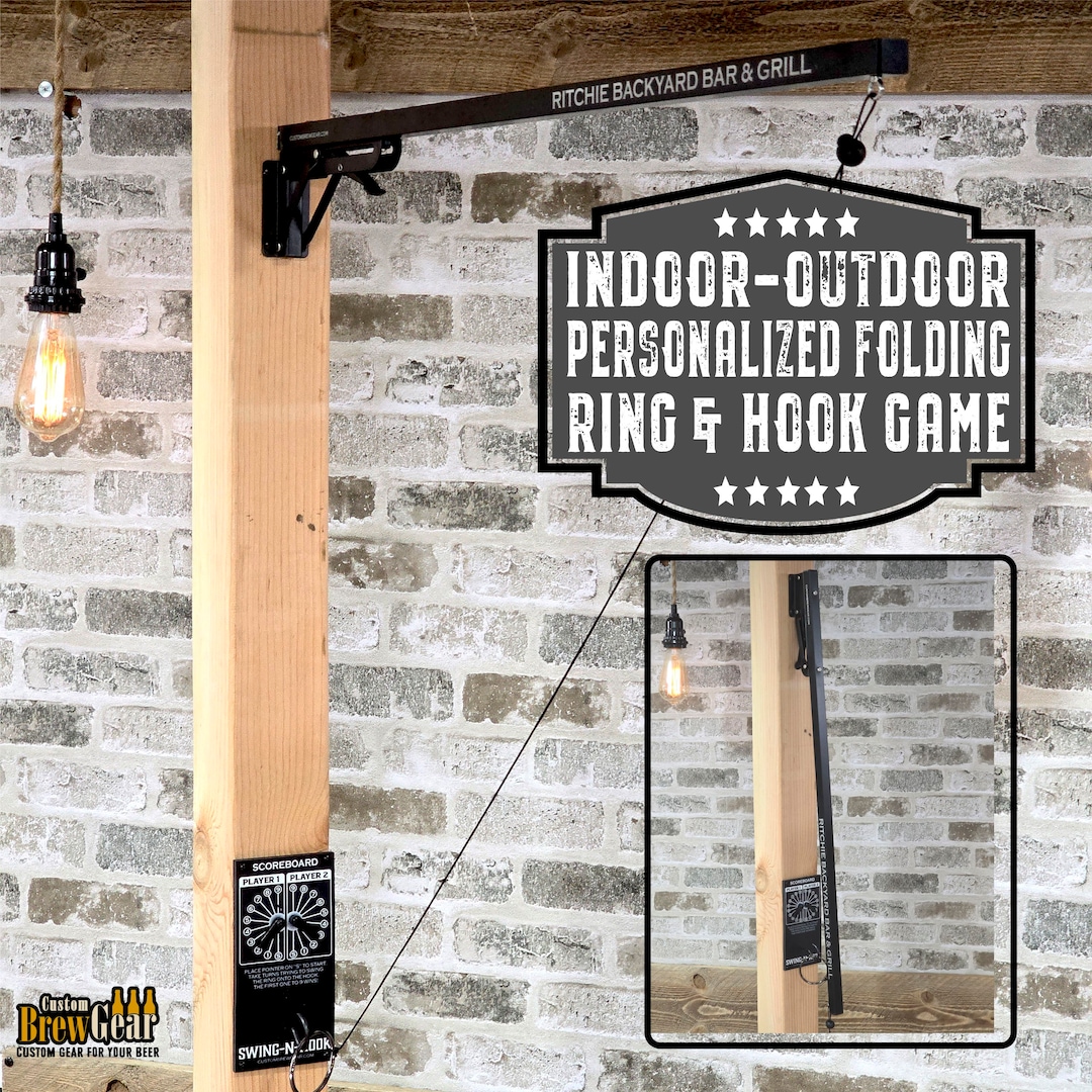Outdoor-indoor Folding Ring and Hook | Personalized Bimini Ring Toss ...