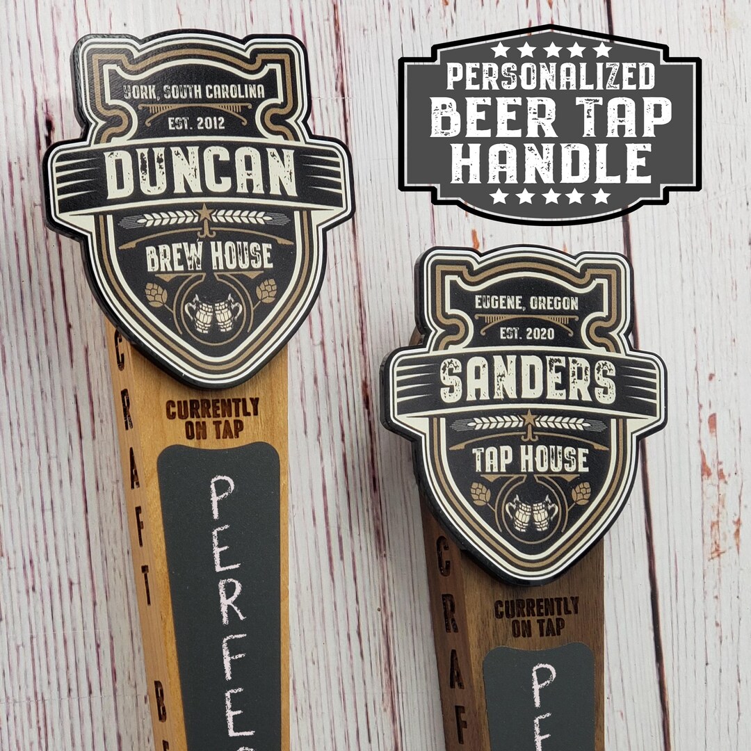 Custom Beer Tap Handle-retro Logo Edition - Personalized Kegerator Tap ...