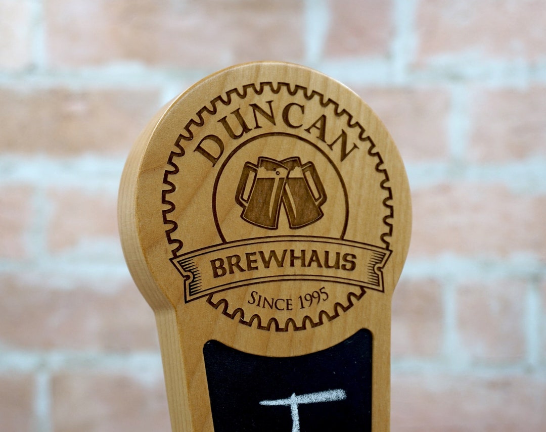 Custom Beer Tap Handle Laser Engraved With Chalkboard Insert ...