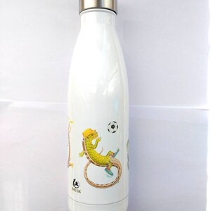 500ml Water Bottle "leaping Lizards!" Common Lizard, Sand Lizard & Slow ...