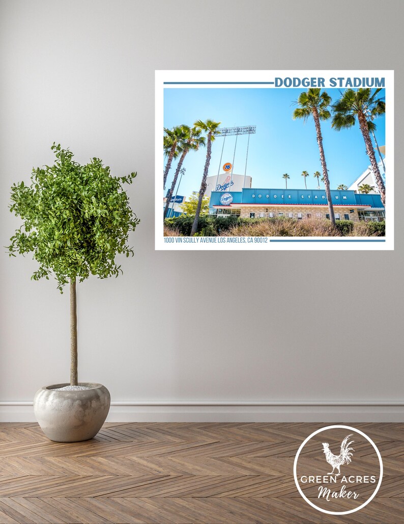 Los Angeles Dodgers Photo Poster, California Wall Art, Los Angeles Art ...