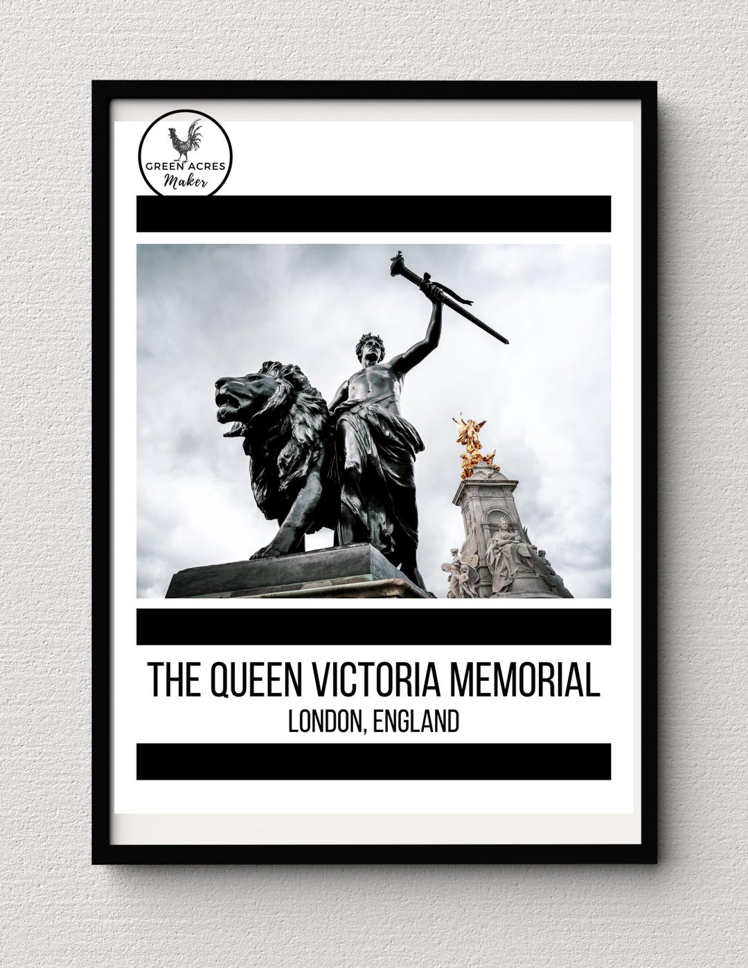 London Victoria Memorial Photo Poster, London Wall Art, Buckingham ...