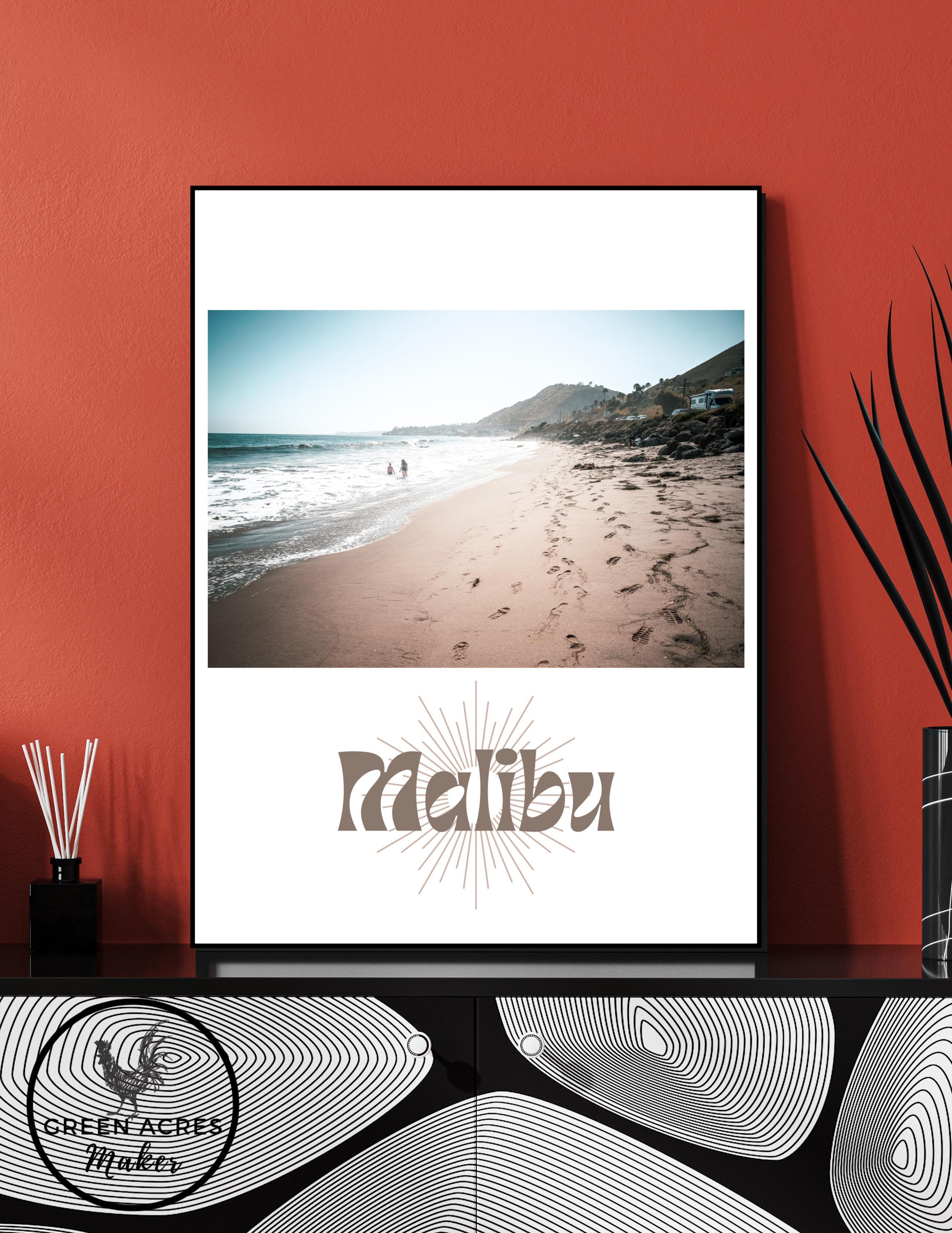 Malibu, California Photo Poster, California Wall Art, Malibu Art Print ...