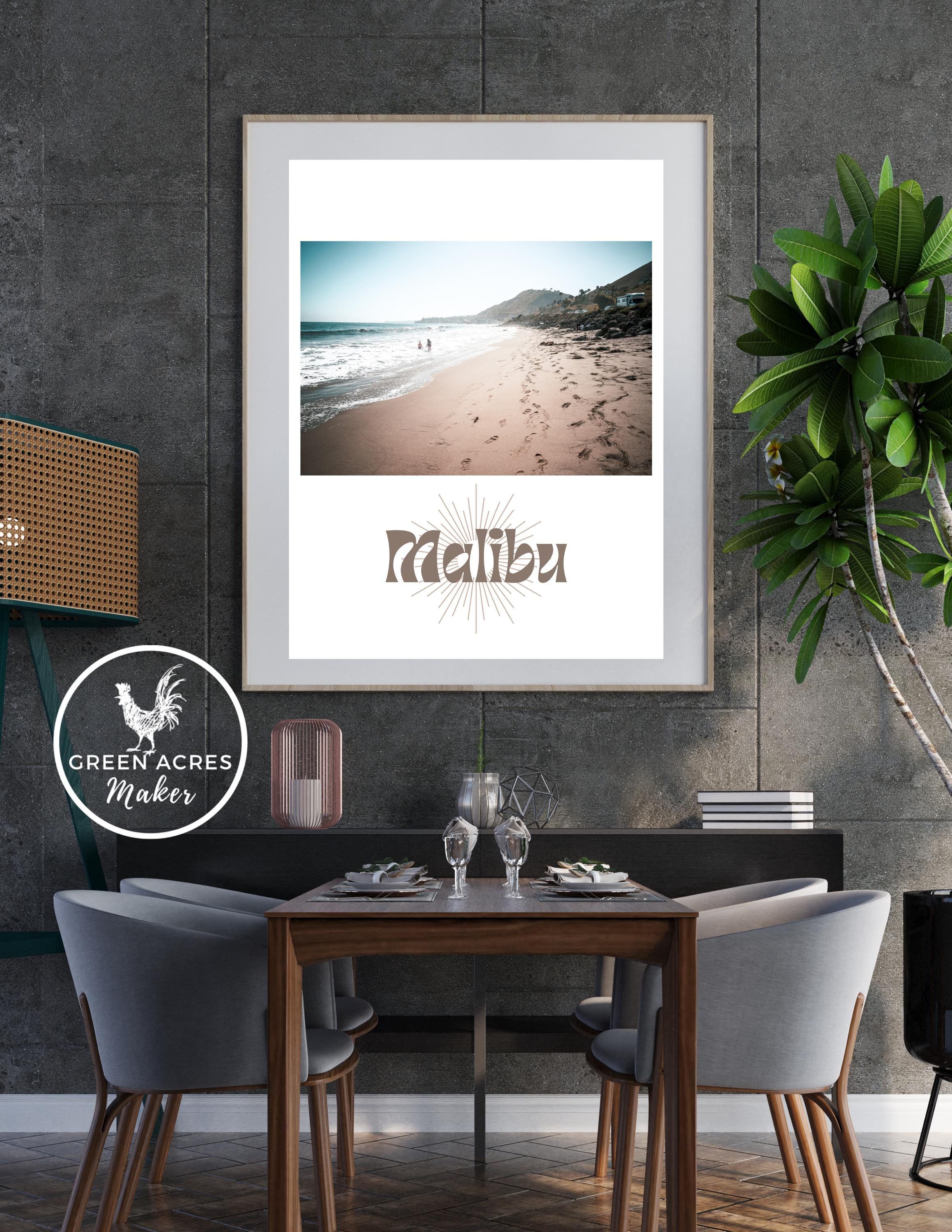 Malibu, California Photo Poster, California Wall Art, Malibu Art Print ...