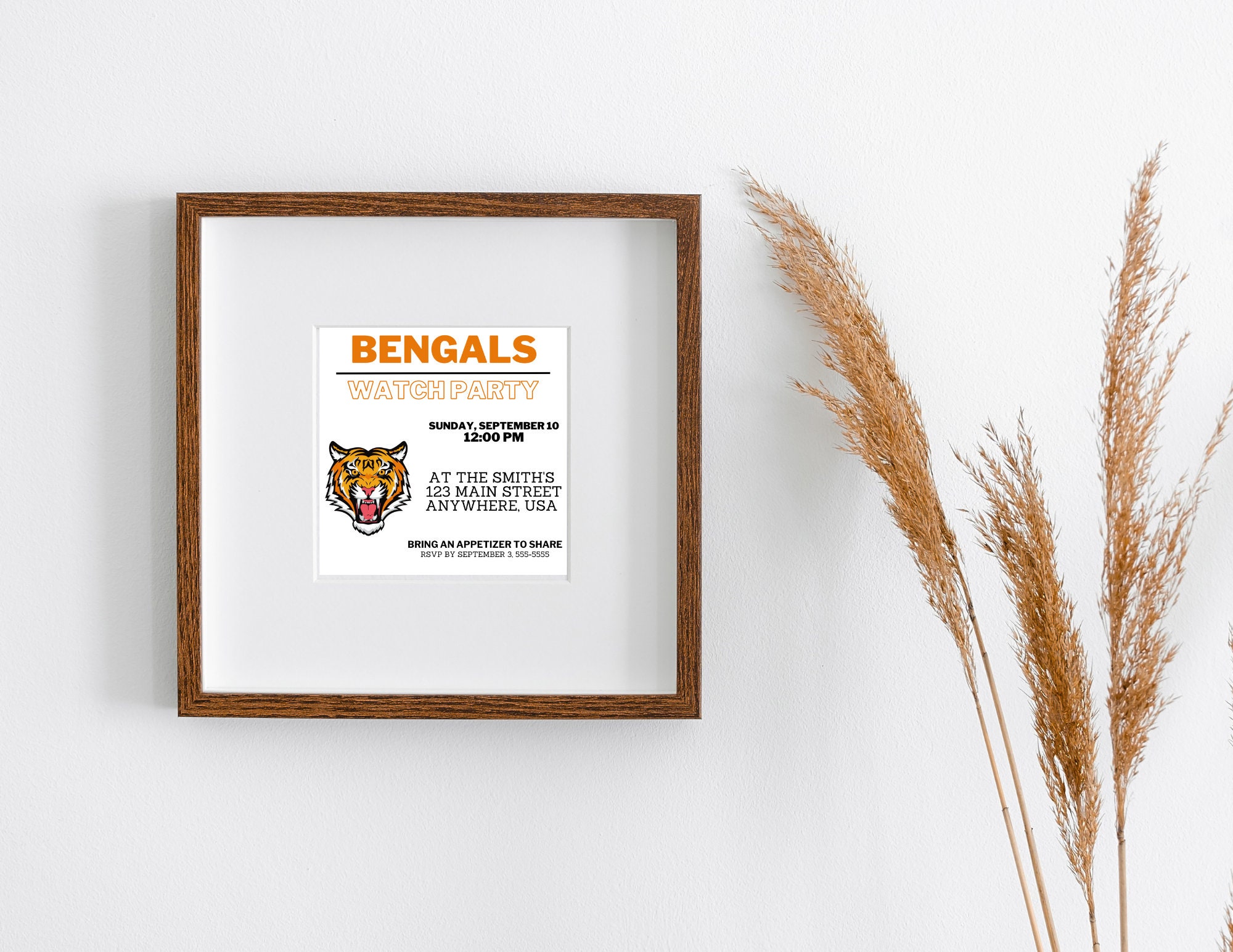 NFL Cincinnati Bengals Bundle - Party Planner, Printable Football Wall ...