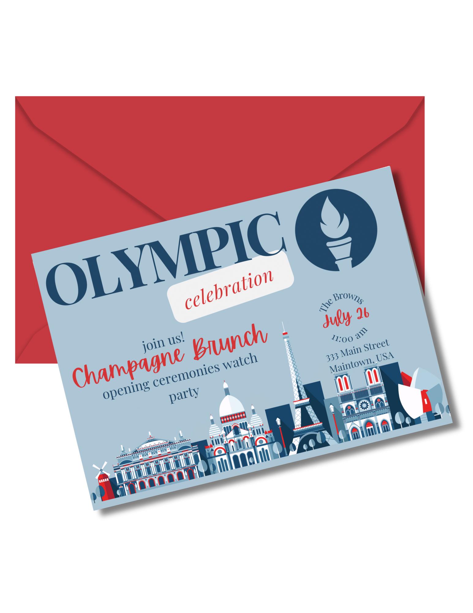 Customizable Paris Olympics Party Invitation - Canva Template ...