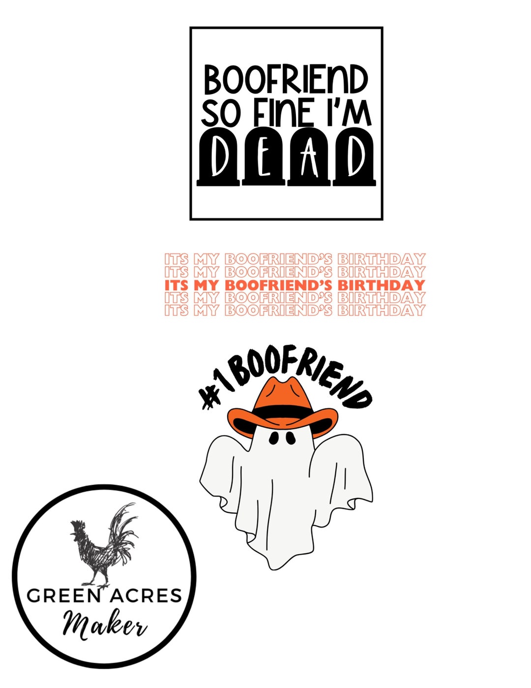 Trio of PNG Files - It's My Boofriend's Birthday, #1 Boofriend ...