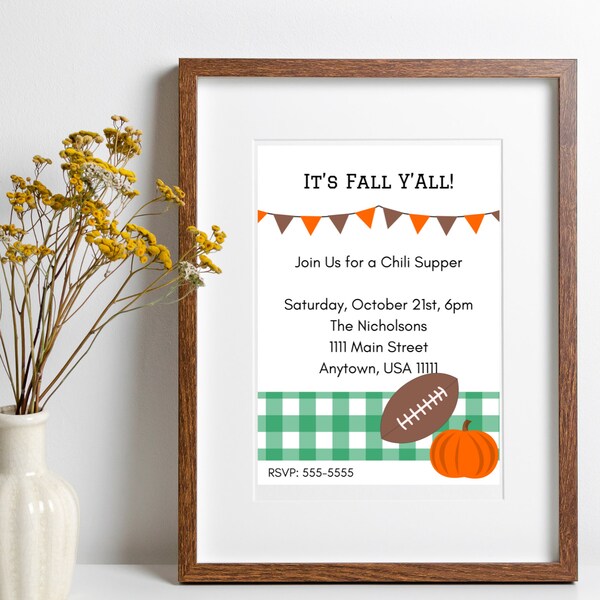 Customizable Fall Party Invitation Celebrate Fall Customize This ...