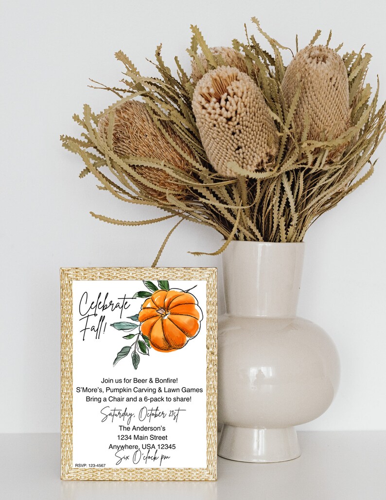 Customizable Fall Party Invitation - Celebrate Fall! Customize This ...
