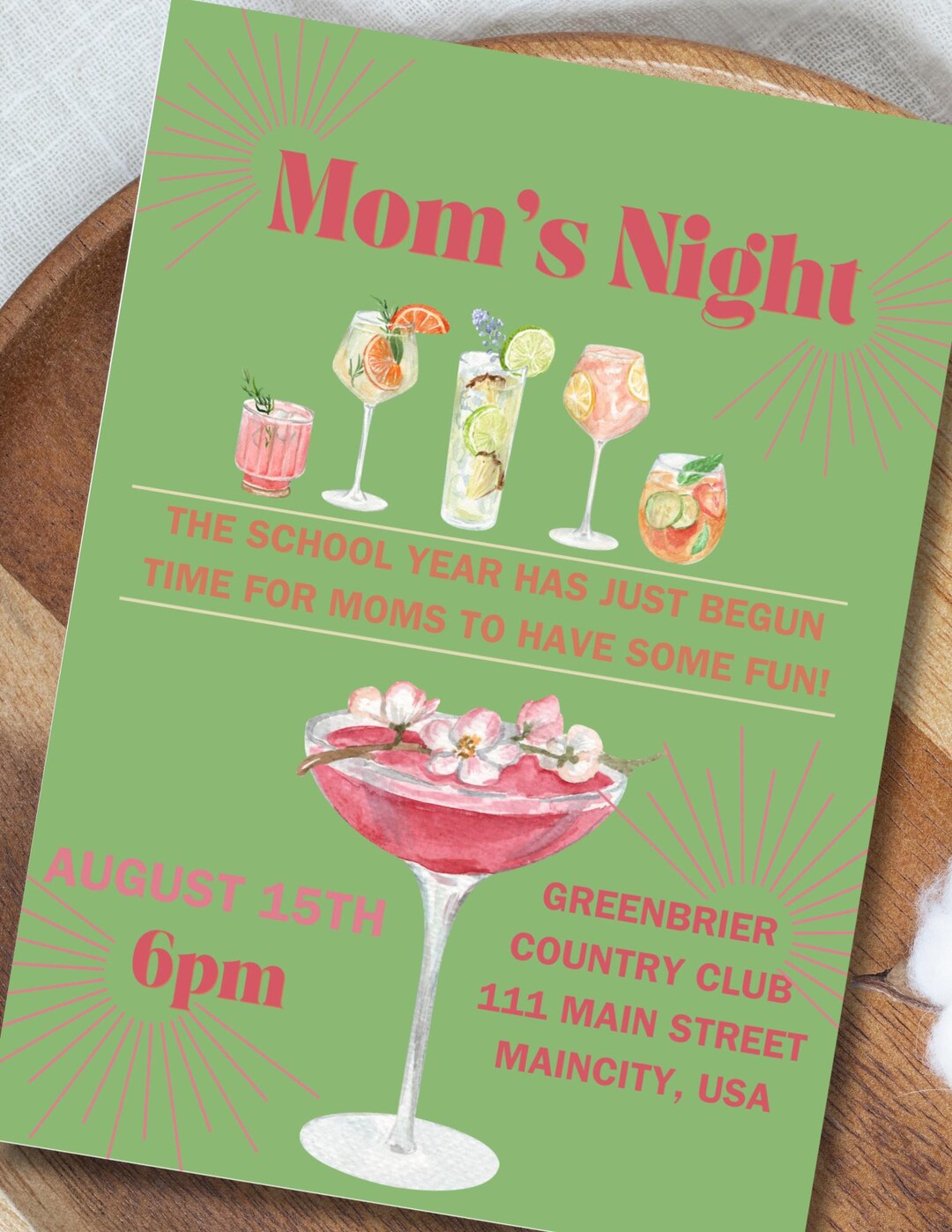 Customizable Canva Template for a Back to School Party - Girlfriends ...