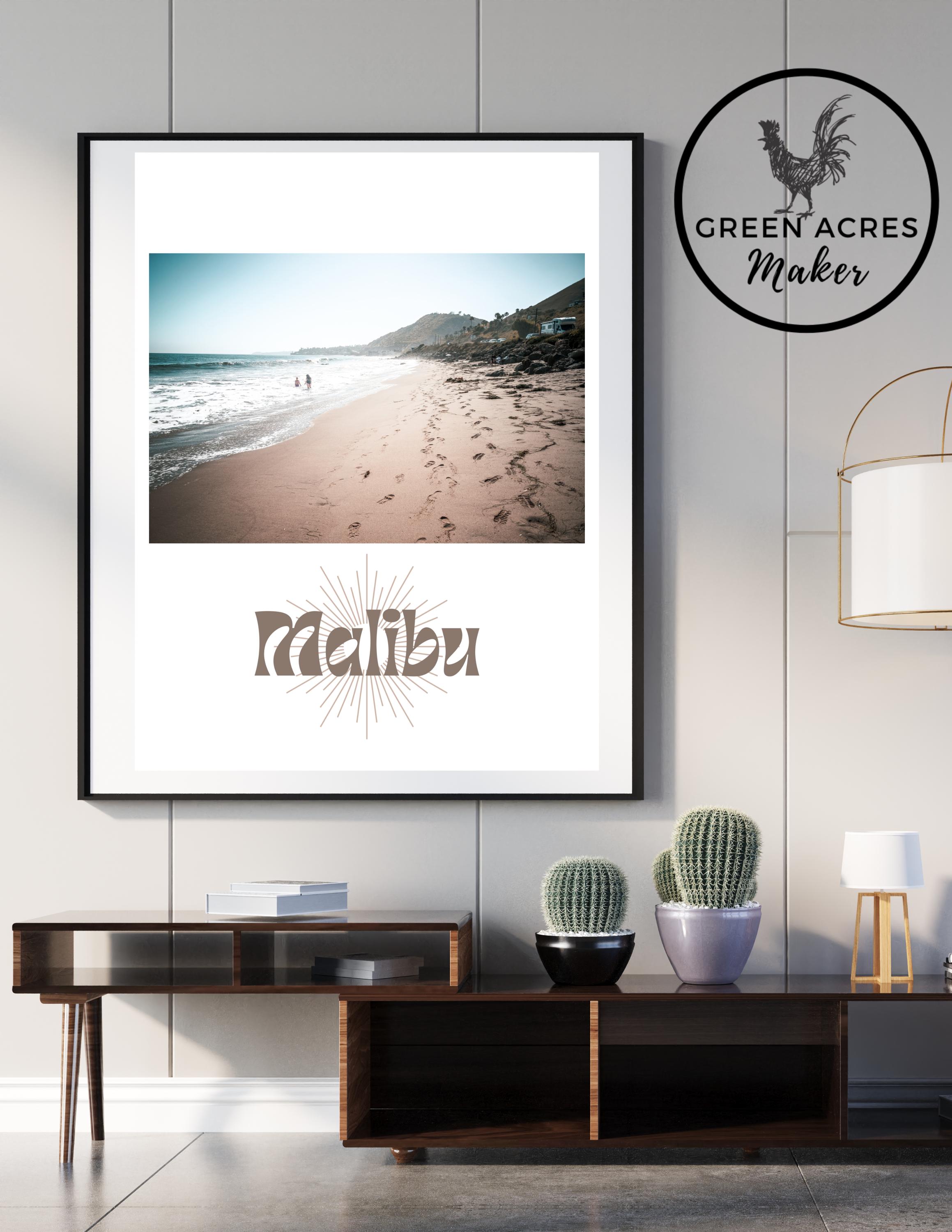 Malibu, California Photo Poster, California Wall Art, Malibu Art Print ...
