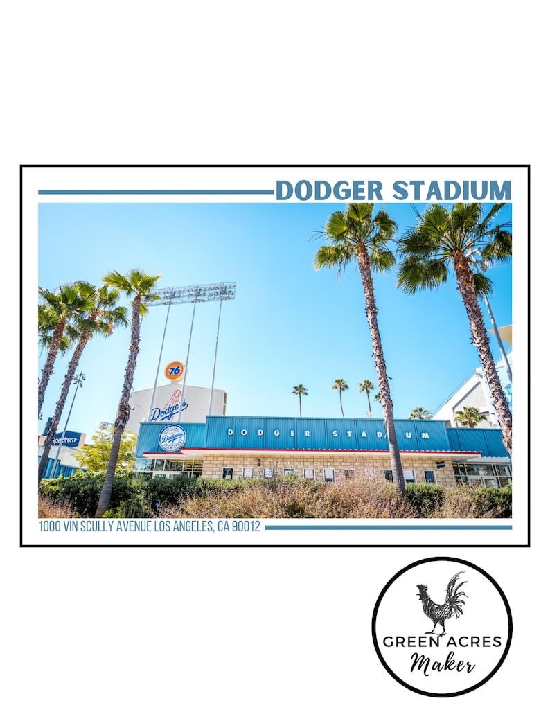 Los Angeles Dodgers Photo Poster, California Wall Art, Los Angeles Art ...