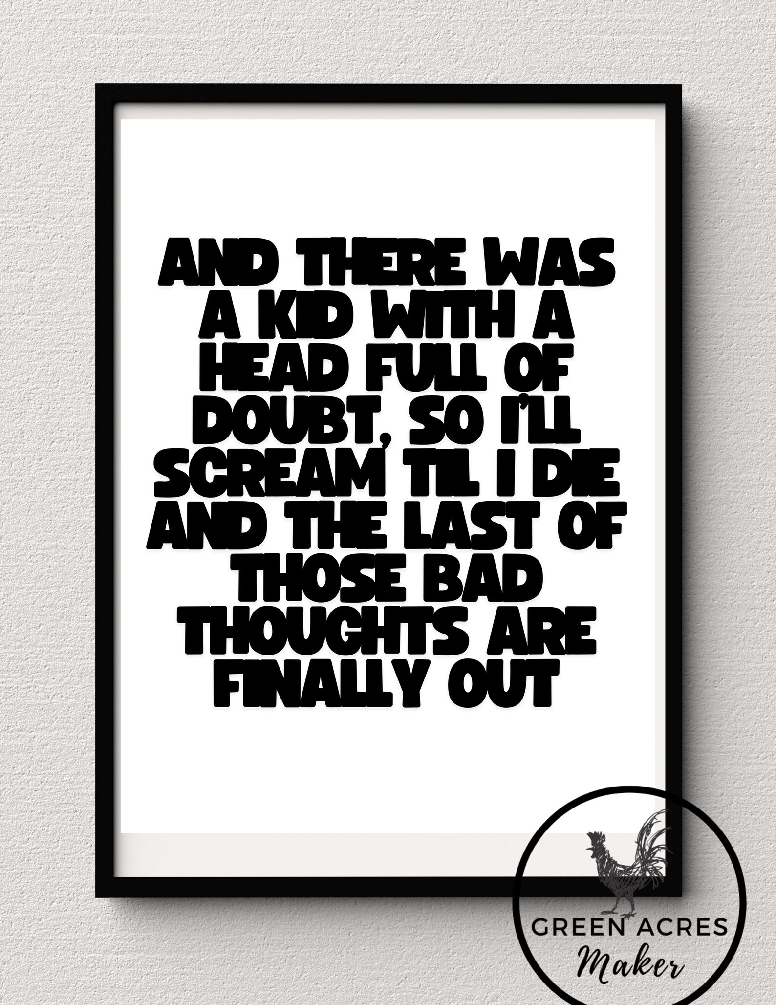 Avett Brothers Quote Printable Wall Art, 2 Black Wall Art Printables ...