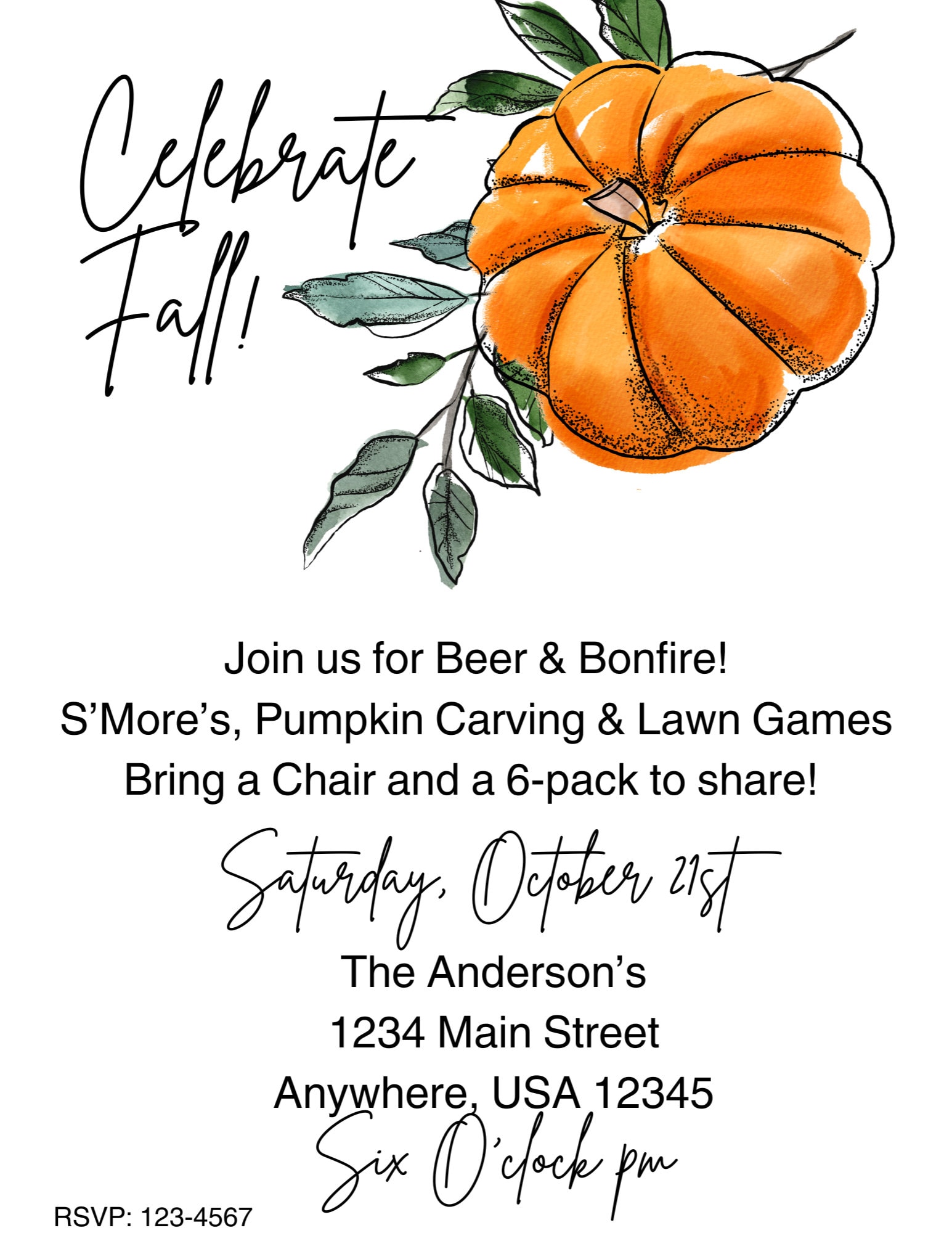 Customizable Fall Party Invitation - Celebrate Fall! Customize This ...