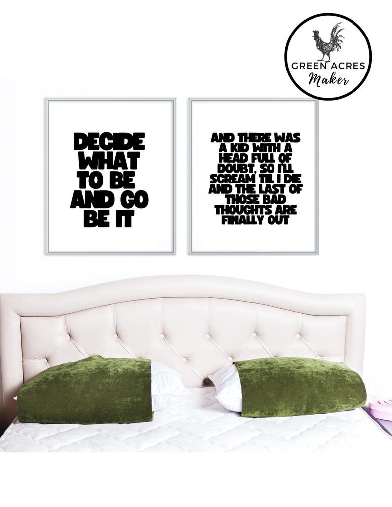 Avett Brothers Quote Printable Wall Art, 2 Black Wall Art Printables ...