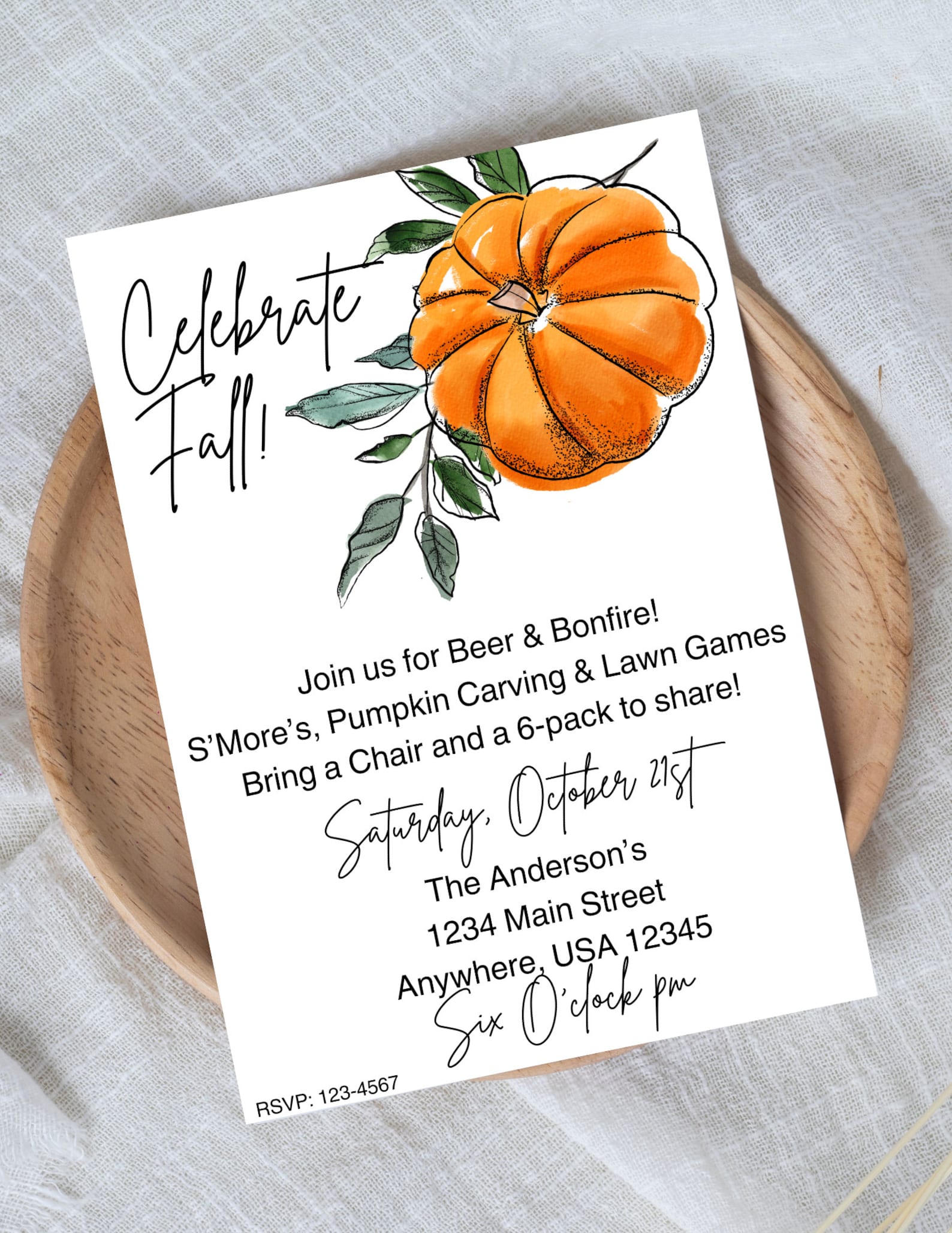 Customizable Fall Party Invitation - Celebrate Fall! Customize This ...