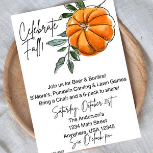 Customizable Fall Party Invitation - Celebrate Fall! Customize This ...