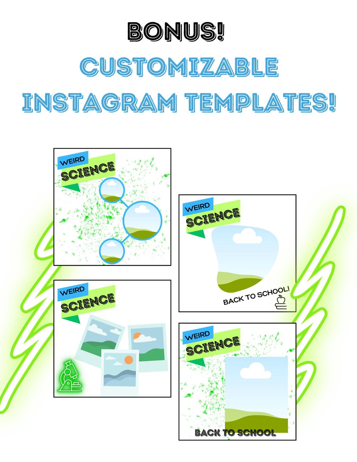 Customizable Weird Science Back to School Party Invitation - Canva ...