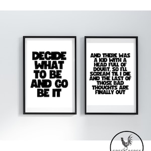 Avett Brothers Quote Printable Wall Art, 2 Black Wall Art Printables ...