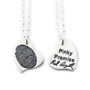 Fingerprint Necklace, Fingerprint Jewelry Fingerprint and Handwriting ...