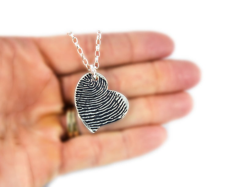 Fingerprint Necklace Fingerprint Jewelry Fingerprint and - Etsy