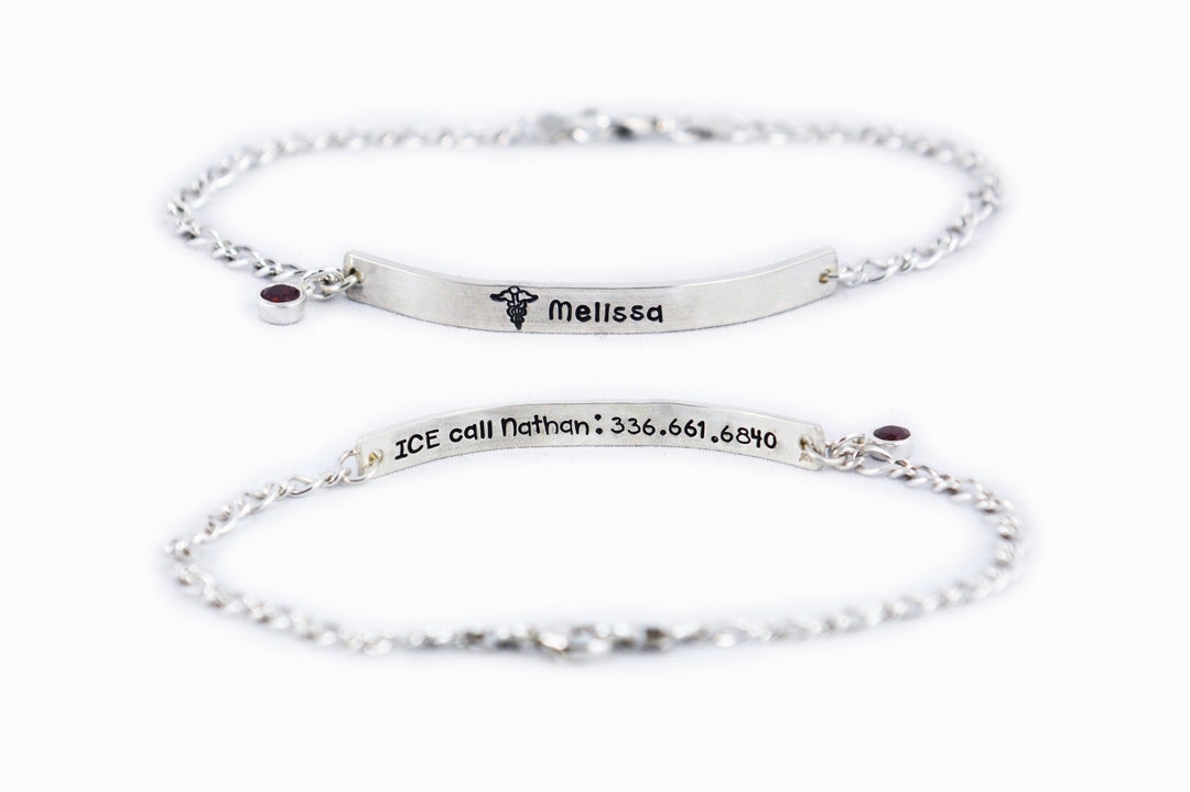 Medical Alert Anklet, Medical Alert ID Anklet, Medical Alert Charm ...
