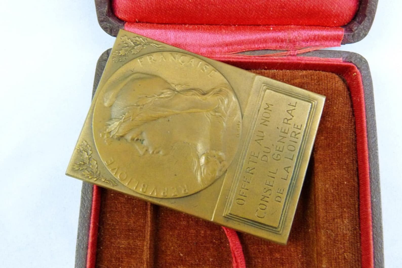 Bronze Medal by Louis Oscar Roty Produced by Arthus Bertrand of France ...