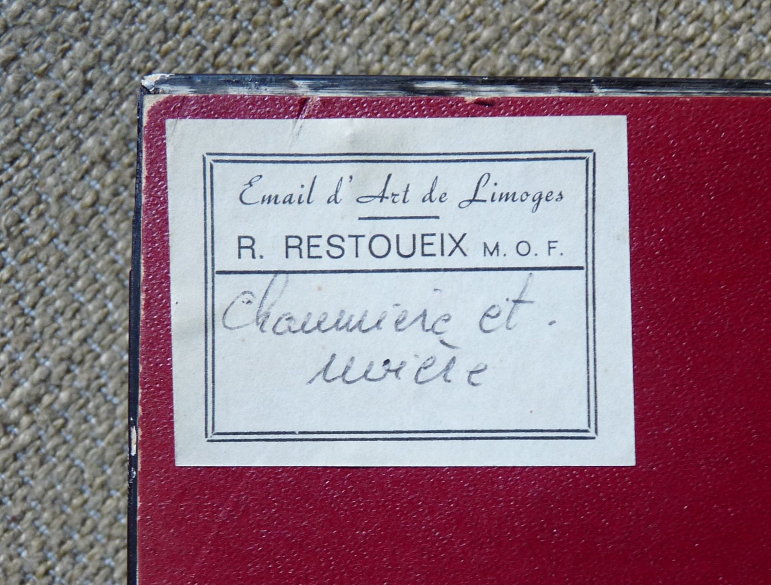 Limoges Enamel Plaque by R Restoueix Depicting Limousin Country Scene ...