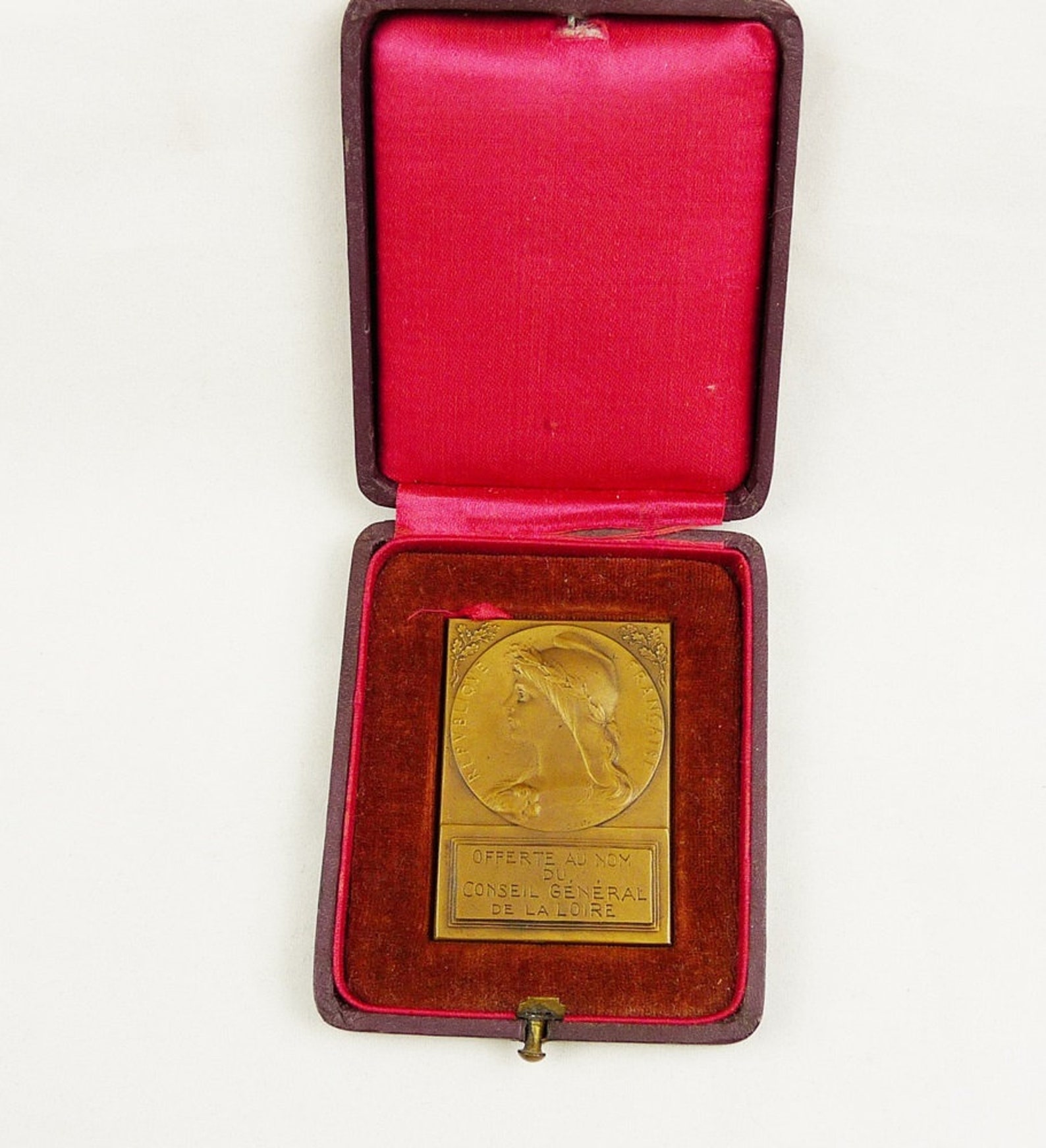 Bronze Medal by Louis Oscar Roty Produced by Arthus Bertrand of France ...