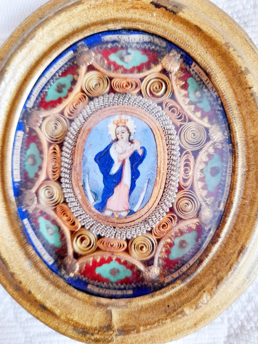 1st Class Reliquary Containing 3 Relics of the Virgin Mary Plus Relics ...