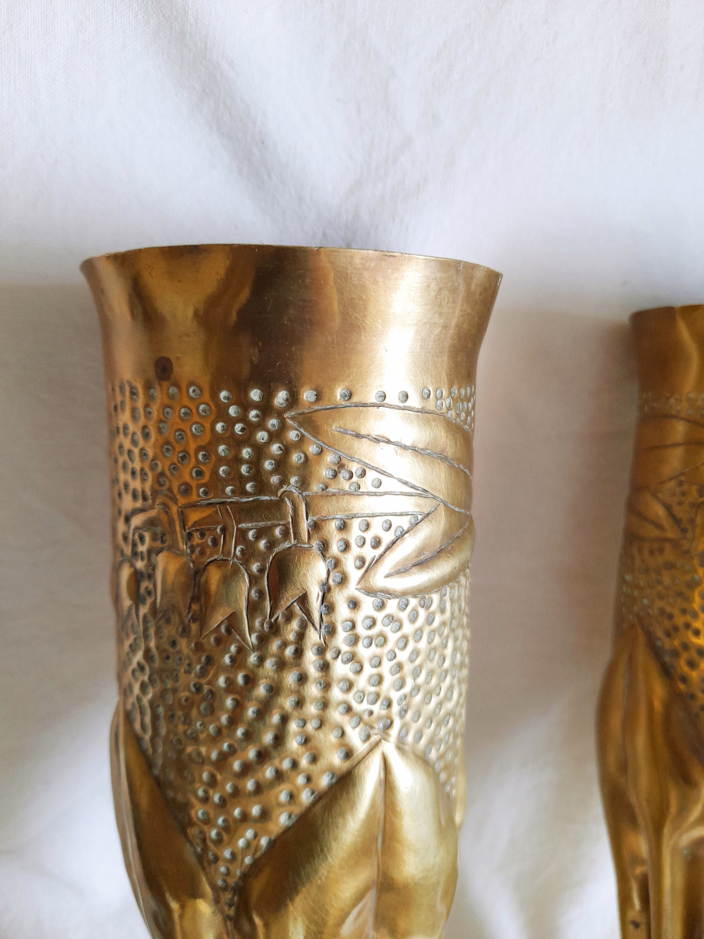 Trench Art Vases French 75mm Field Gun Shell Vases 1916 - Etsy