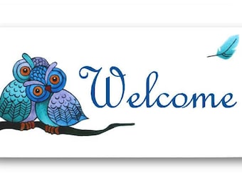 Owl welcome sign | Etsy