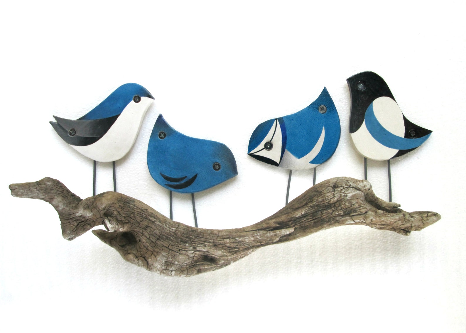 Songbirds Wall Decor, Outdoor Wall Art, Ceramic Garden Decor, Birds ...