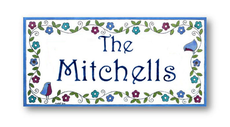 Personalized Ceramic House Sign Custom Name Plaque - Etsy