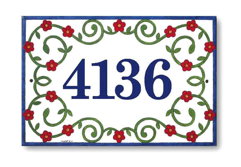 Ceramic Address Sign House Numbers Tile Custom Address - Etsy Israel