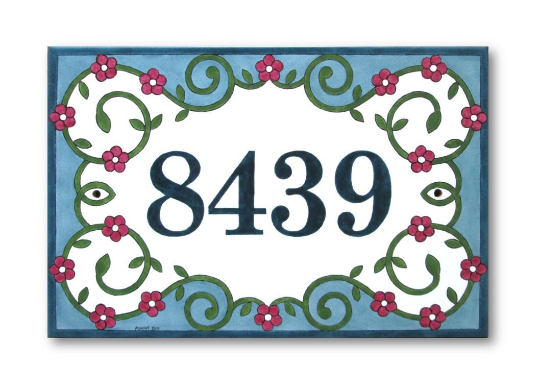 Ceramic Address Sign House Numbers Tile Custom Address - Etsy Israel