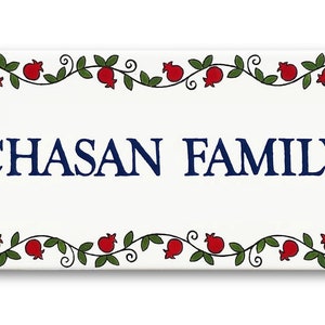 Personalized Name Sign With Olive Branches, Custom House Name Plaque ...