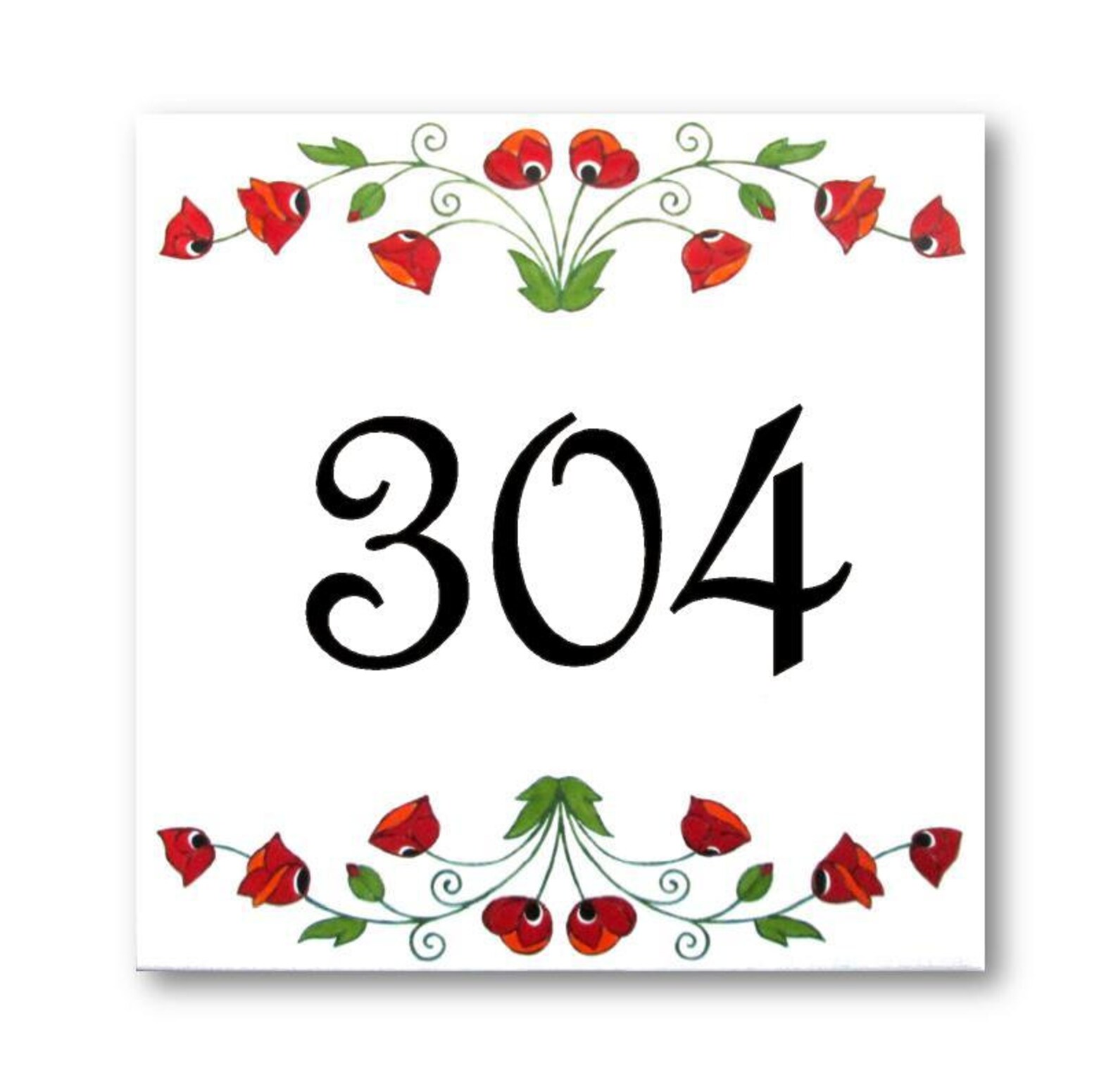 Ceramic Address Plaque House Numbers Address Sign Blue - Etsy