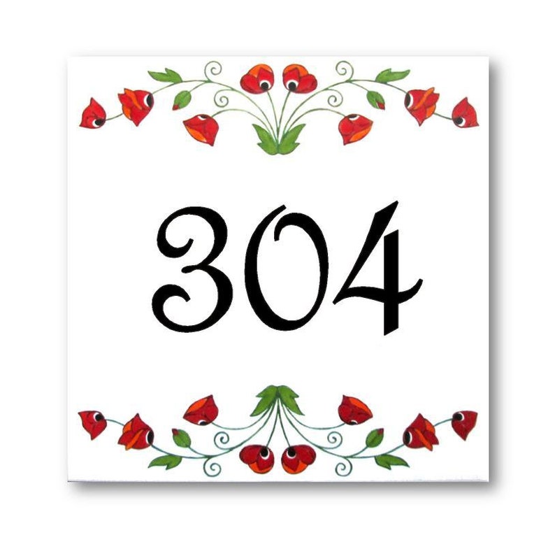 Ceramic Address Plaque House Numbers Address Sign Blue - Etsy