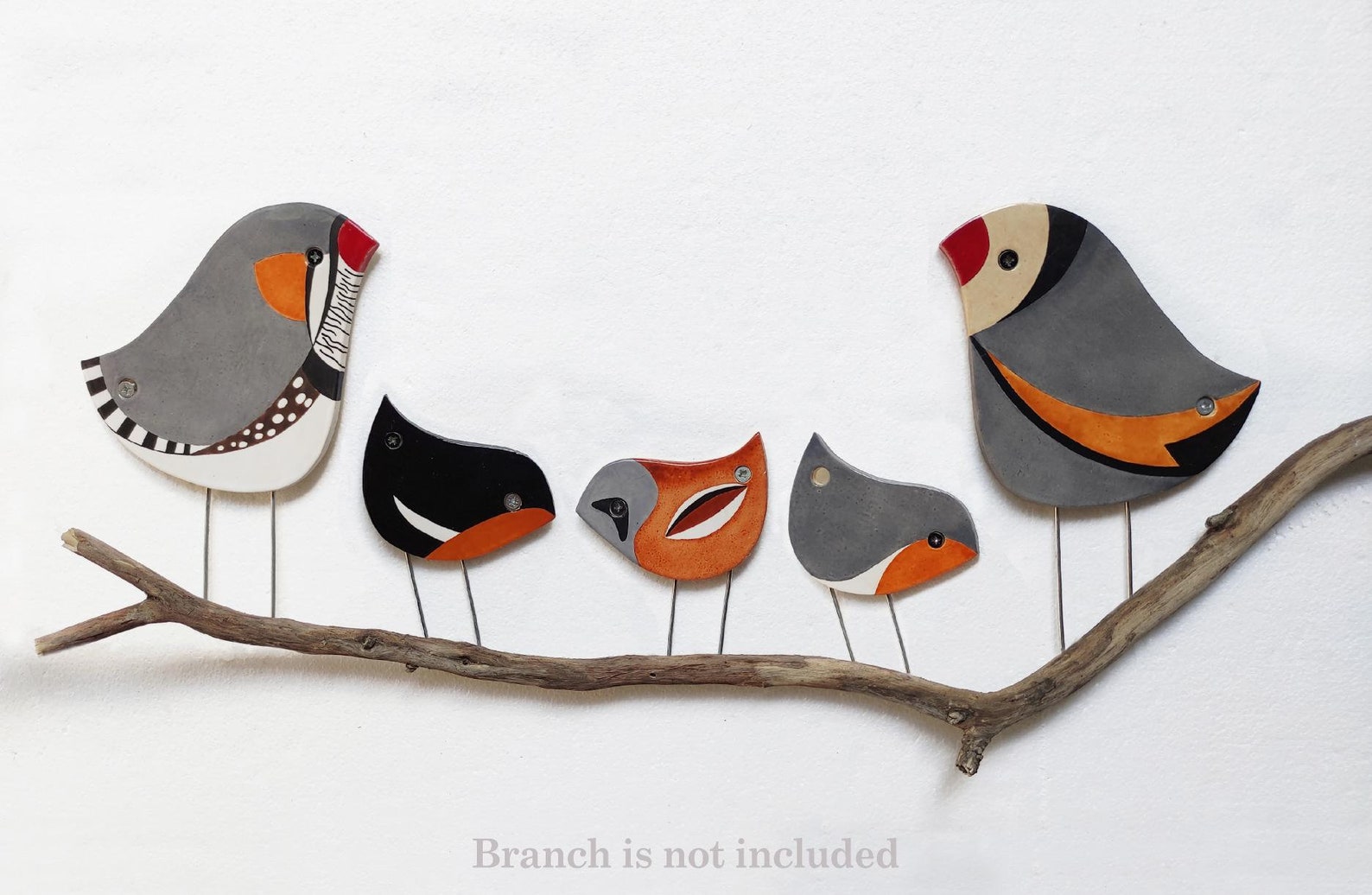 Songbirds Wall Decor, Ceramic Garden Decor, Birds Wall Art, Outdoor ...