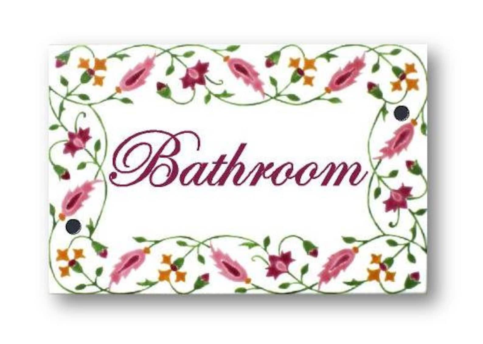 Ceramic Toilet Sign, Restroom Sign, Bathroom Sign, Toilet Door Sign ...