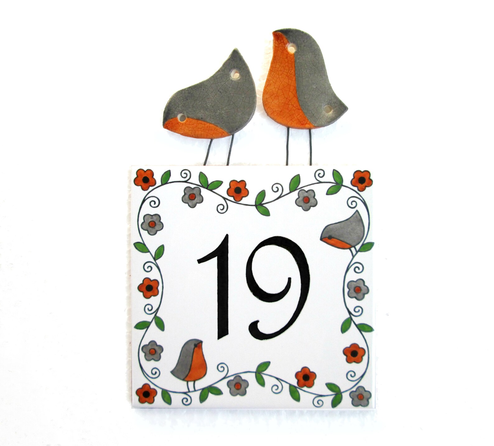 Robin Birds Address Plaque, Address Numbers, Street Name and Number ...