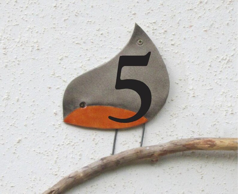 The Robin House Number Plaque Custom Number Plaque Bird - Etsy