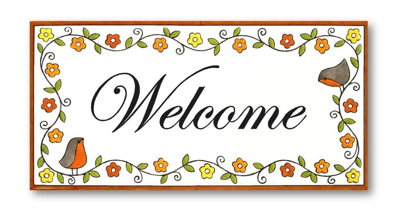 Ceramic Welcome Sign Personalized Home Sign Front Door | Etsy