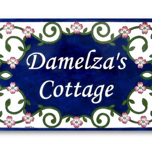 Custom House Name Sign, Ceramic House Sign, Personalized Name Sign ...