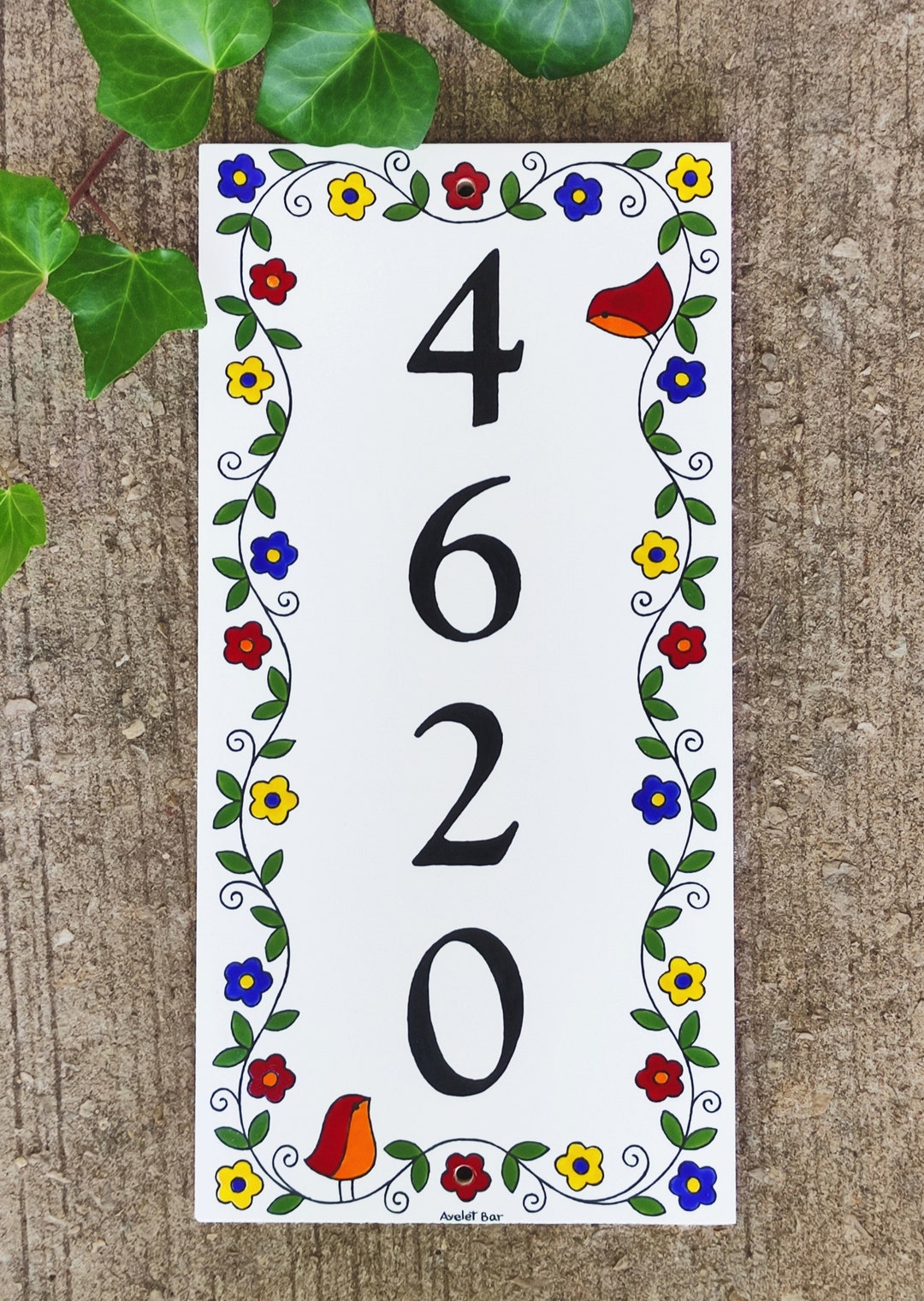 Custom Vertical Sign, Ceramic Vertical Number Sign, Vertical House ...