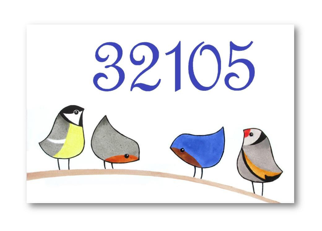 The Robin Address Plaques Address Numbers House Numbers - Etsy Australia