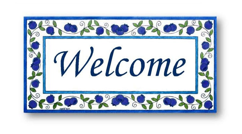 Ceramic Welcome Sign Front Porch Decor Personalized House - Etsy