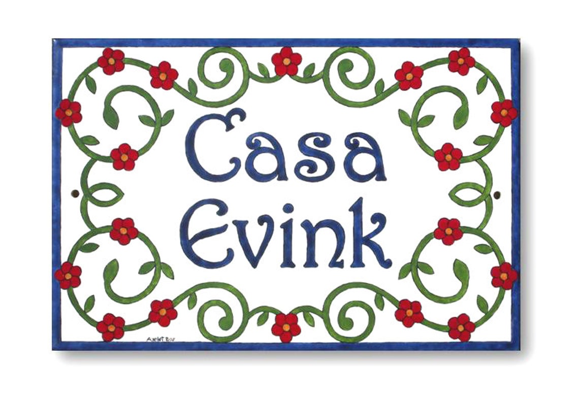 Custom Ceramic House Sign Ceramic Name Sign Personalized | Etsy